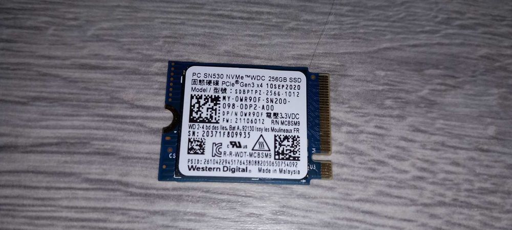 SSD M.2 NVME 2230 model WD SN530 256GB format scurt (30mm) 48zile ...