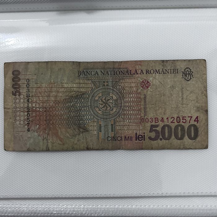 Bancnote vechi 1000 lei 5000 lei Mihai Eminescu Lucian Blaga Rusu de Jos • OLX.ro