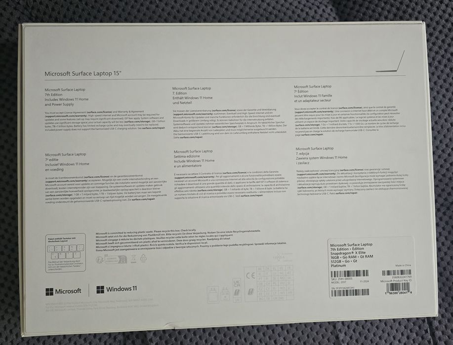 Laptop Microsoft Surface 7th edition Snapdragon X Elite 15inch Utvin ...