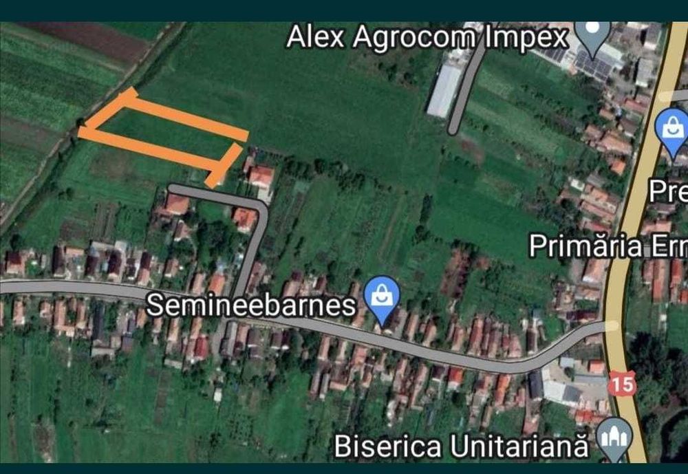 Vand cota teren intravilan 39 ari din 82 ari pe strada Garii in Ernei ...