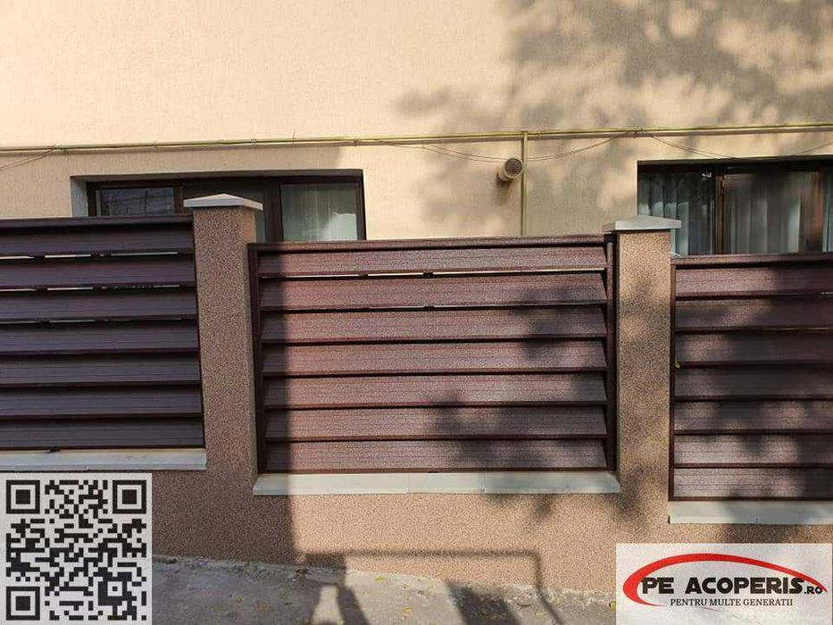 Model poarta - modele gard - gard modern tip jaluzea - montaj gard ...