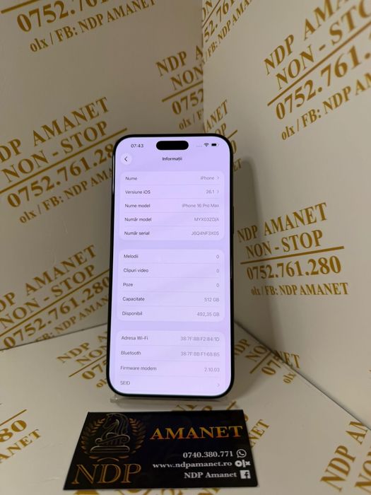 NDP Amanet Braila Iphone 16 Pro Max(42337) Braila • OLX.ro