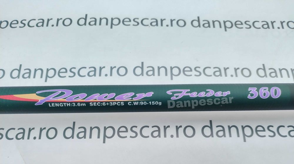 SET 4 Lansete fibra sticla ROBIN HAN Power tele feeder 3,60m 90-150gr ...