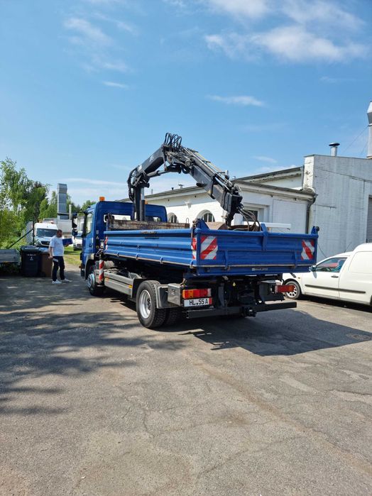 Mercedes Atego basculabil,bena Meiller cu macara Hiab si cupa Sarulesti ...