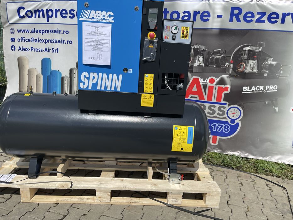 Compresor 500l cu surub + 5,5kw +Uscator de aer - Complet echipat ...