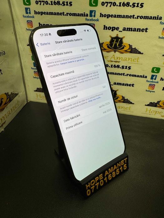 Hope Amanet P3 Iphone 16 pro / 256 gb / 100% baterie Bucuresti Sectorul ...