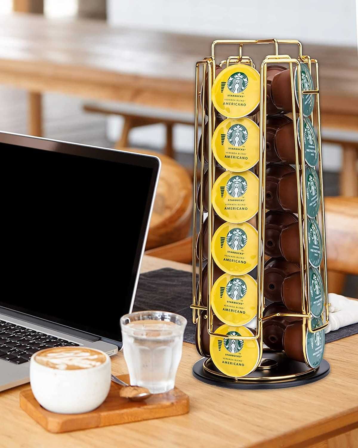 Поставка за капсули Dolce Gusto Долче Густо въртяща черна или златна гр ...