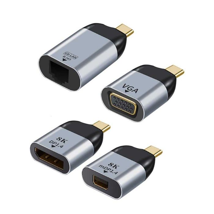 Adaptoare USB-C la VGA / DisplayPort / Mini DisplayPort / HDMI / RJ45 ...
