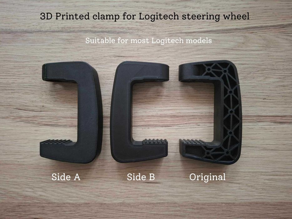 3D Printed clamp for Logitech steering wheel гр. София Западен парк ...