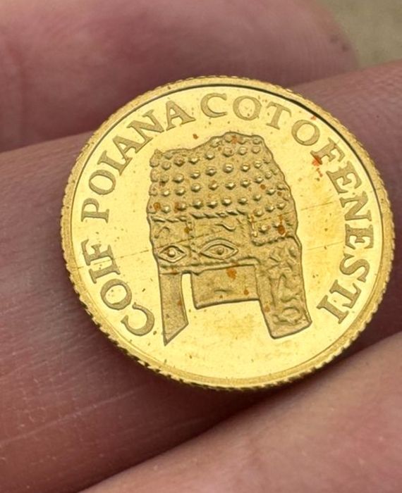 Moneda aur Romania 100 lei 1999 Coif Poiana Cotofenesti Ramnicu Valcea ...