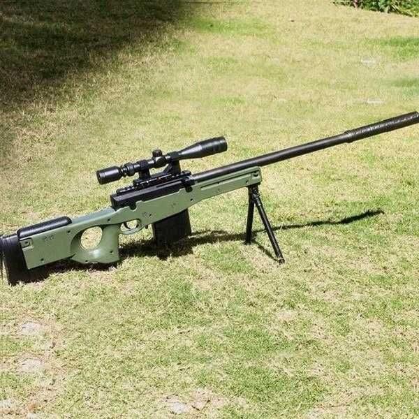 Pusca sniper airsoft calibru 6mm,1.00cm,luneta cu incarcare,500 bile ...