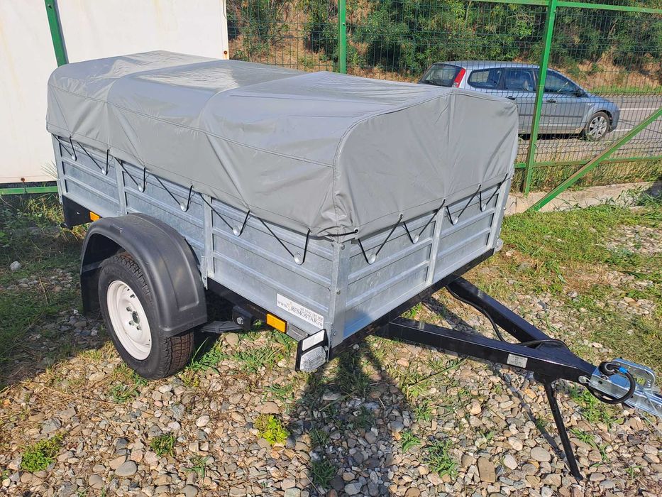 Remorca Noua L-2.00m cu Foi De Arc, Prelata, CIV, Zincat, AN 2024 Cluj ...