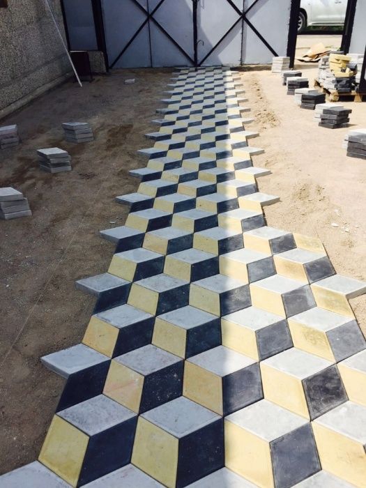 Pavaje,Pavele,Dale vibropresate ROMB 3D,Pastella,Rettango Teleorman ...