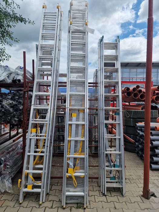 Scari din aluminiu 1/2/3 tronsoane 7/9/11/14 trepte Pascani • OLX.ro