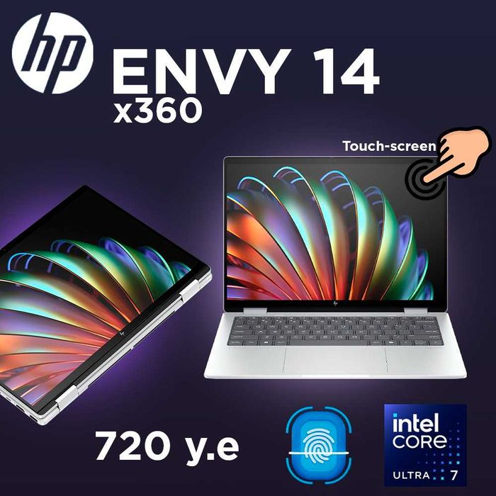 HP Envy x360 14 U7-150U,16GB,512GB,FHD IPS LED Display Магазин Nout.uz ...