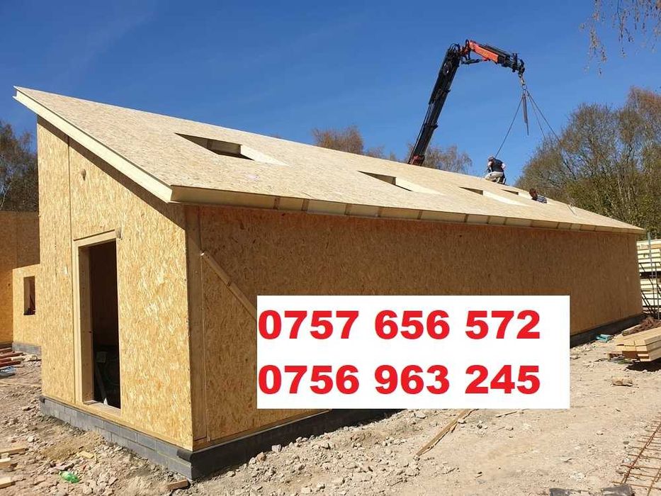 Container de locuit (casa modulara ) 10x10m kit Panouri SIP & MCSIP ...