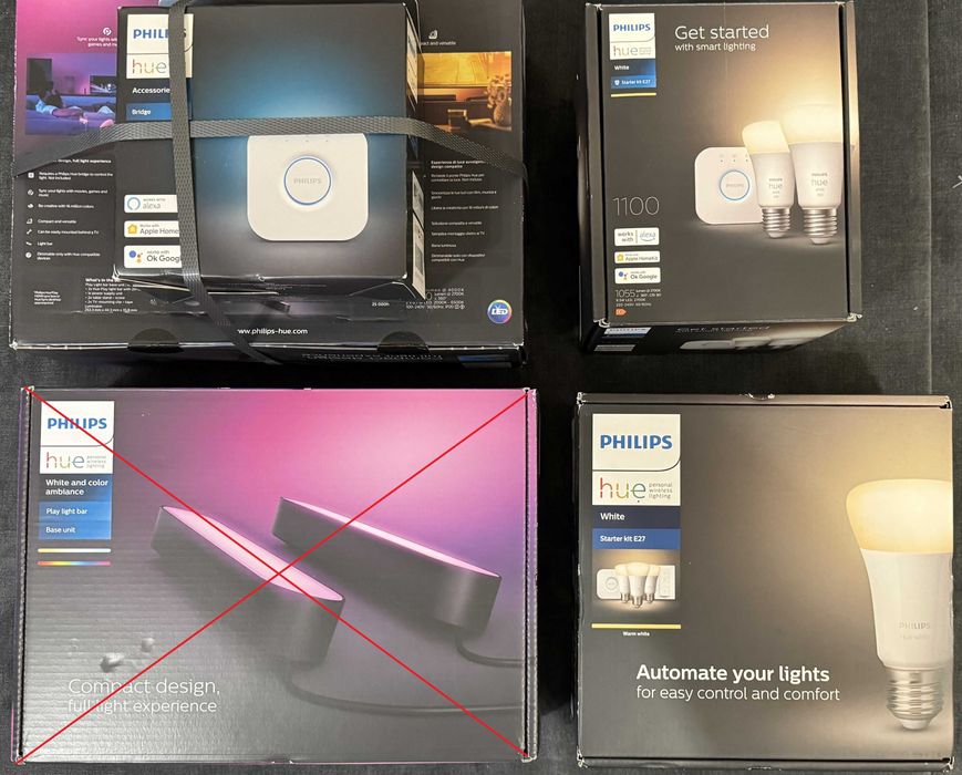 Чисто нови Philips Hue сетове, White & Color Ambient Play, Bridge v2 гр ...