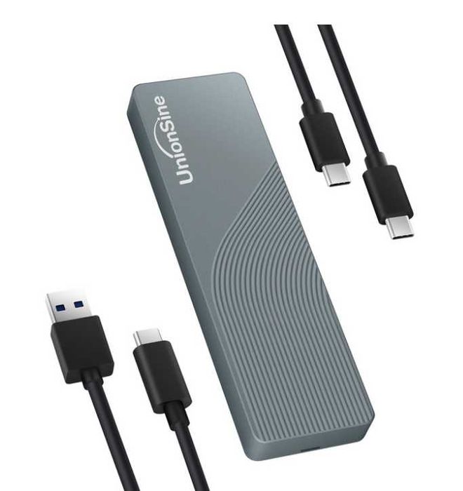 M2 NVMe NGFF SATA SSD Case Dual Protocol 10Gbps, USB3.2 for 2260 2280 ...