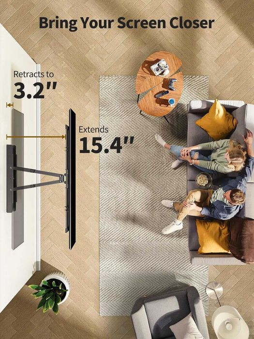 Suport TV de perete reglabil, Alphamount, diagonala 94-190cm, Pret Fix Tulcea • OLX.ro