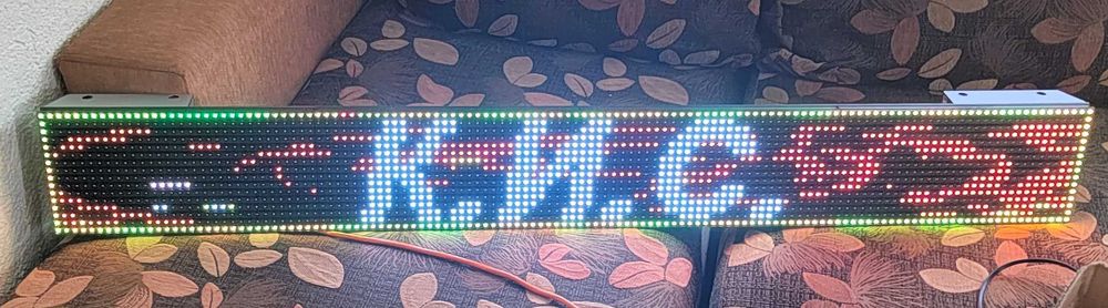 Програмируема WiFi RGB LED рекламна табела – 128x16 см гр. Смолян Нов ...