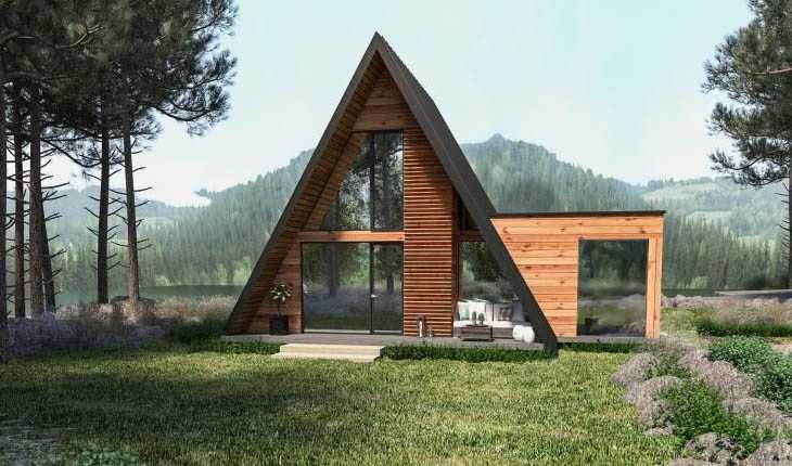 Vand case modulare, cabane tip A frame ( structura metalica sau lemn ...