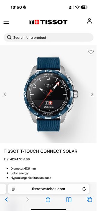 Tissot T Touch Connect Solar Smart Hybrid Titanium Sapphire Timisoara ...