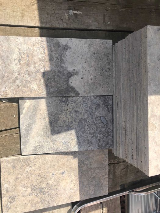 Piatra naturala Travertin Silver Cross Cut Mat Silver Gri Ilfov Otopeni ...