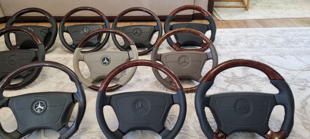 Volan lemn mahon Mercedes amg w463 w124 w140 w129 w210 w126 S E SL SEC ...