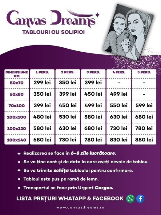 Tablouri personalizate cu sclipici Craiova • OLX.ro