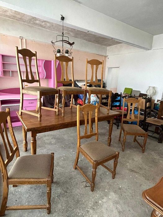 Mobila rustica lemn sufragerie Marasesti • OLX.ro