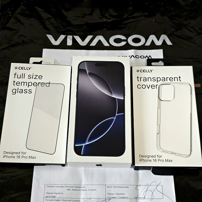 ЗАПЕЧАТАН 256GB iPhone 16 Pro Max Vivacom Гаранция 2026 Black гр. София Младост 1 • OLX.bg