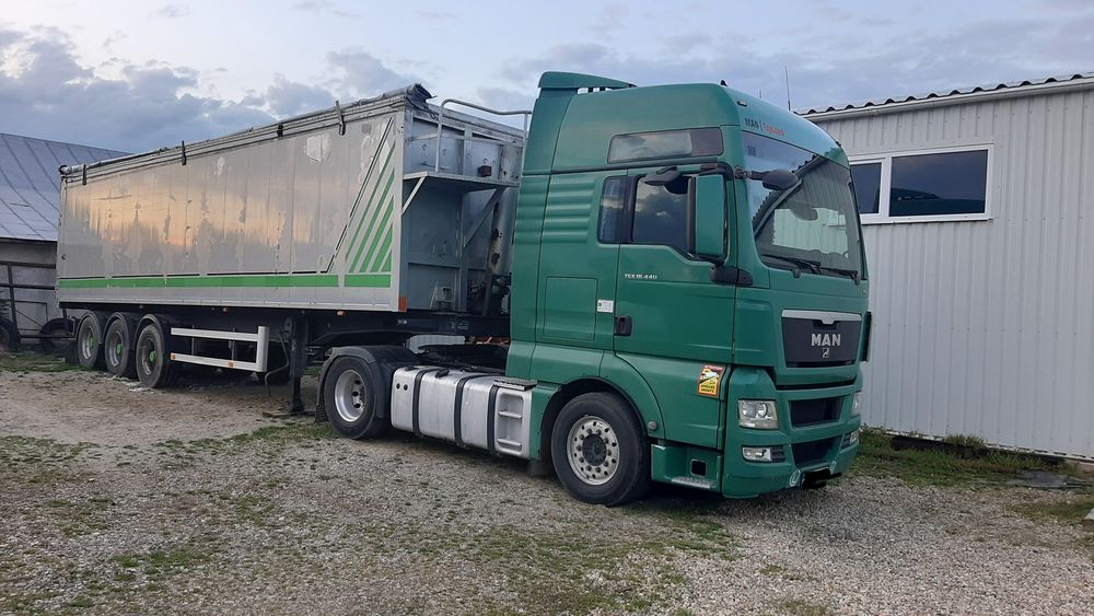Ansamblu cereale Man TGX si bena STAS 60 mc Pitesti • OLX.ro