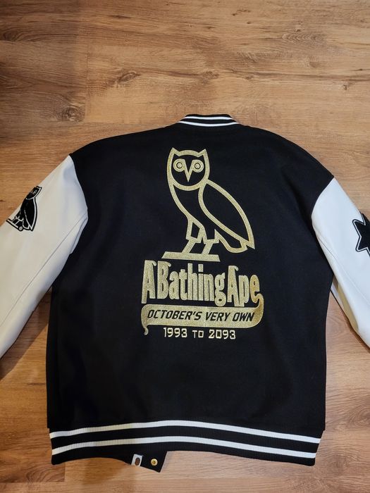 Bape x October's Very Own Drake Varsity Jacket Geaca A Bathing Ape ...