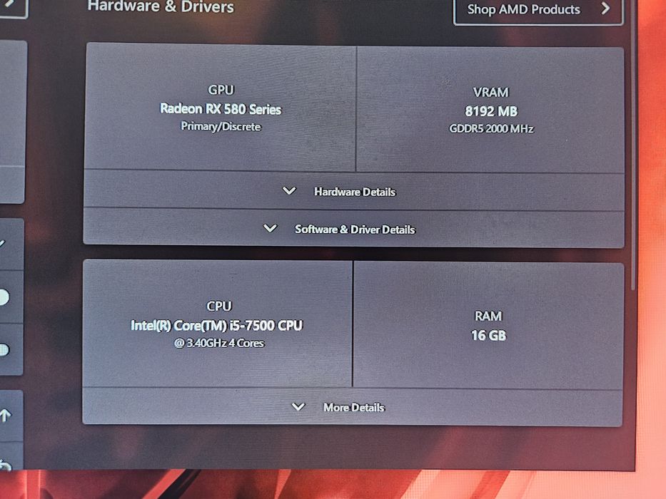 Vand calculator intel core I5 7500 + AMD RX 580 8Gb Strix OC Timisoara ...