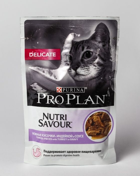 Влажный, жидкий, паучи, соус, желе корм Purina Pro Plan (Проплан): 570 ...