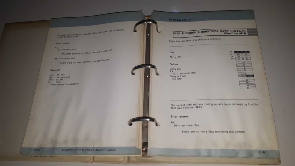 Стар наръчник на Olivetti "MS-DOS System Programmer Guide" гр. София ...