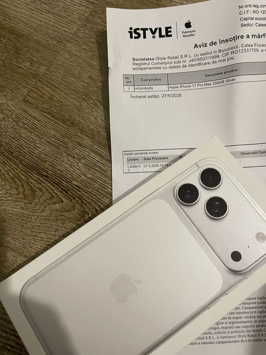 Iphone 17 PRO MAX 256GB. Nou garantie, factura Istyle Bucuresti ...