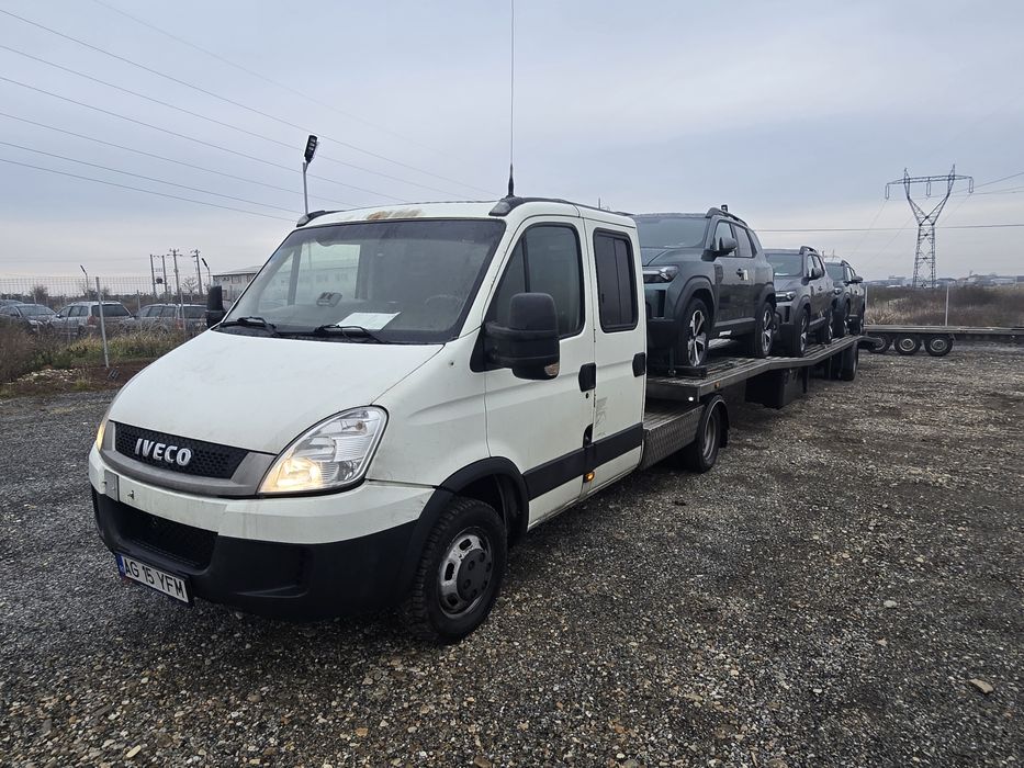 Transportor iveco daily platforma ansamblu transport auto Albota • OLX.ro