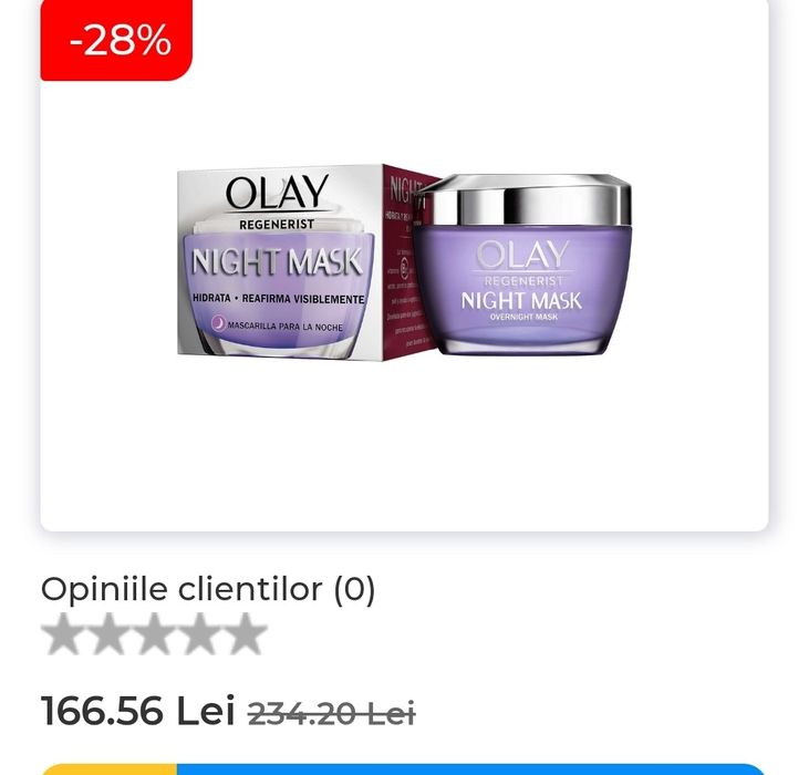 Olay Regenarist Night Mask Tudor Vladimirescu • OLX.ro