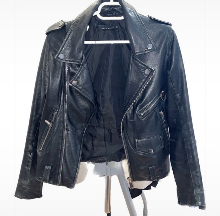 Geaca din piele naturala Zara Bucuresti Sectorul 4 • OLX.ro