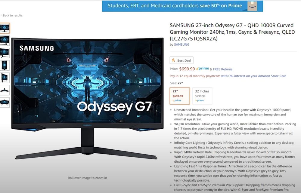 Monitor qled Samsung odyssey g7 240hz Bucuresti Sectorul 2 • OLX.ro