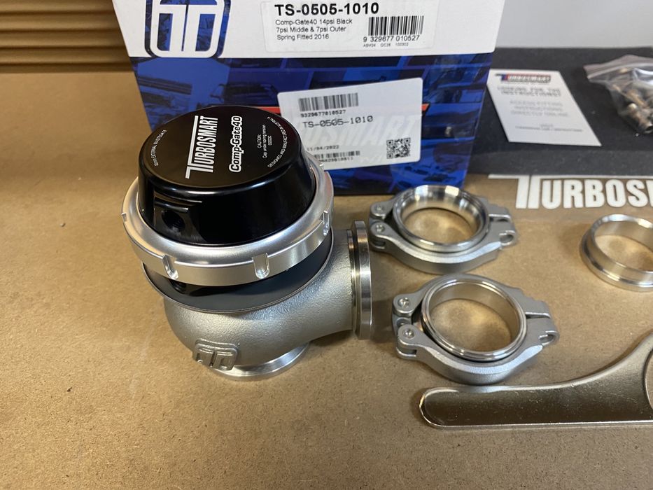 Оригинален Turbosmart WasteGate 40mm 1.0 Bar Comp-Gate Black V-Band гр ...