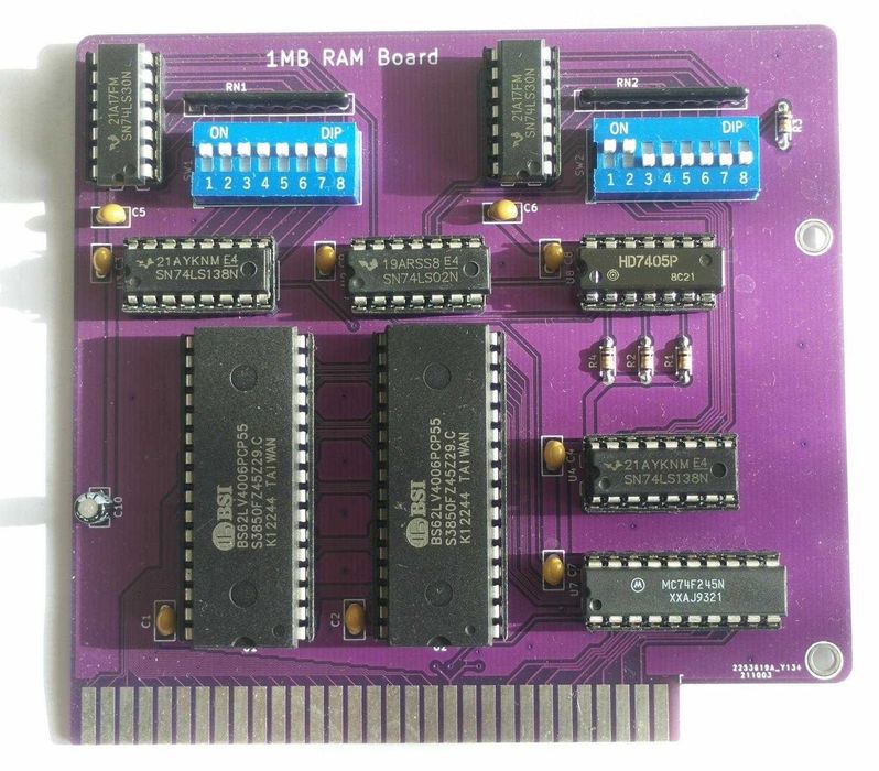 РАМ памет за Правец 16 , дъно ИМКО4, 640K + UMB RAM - 8-bit ISA гр ...