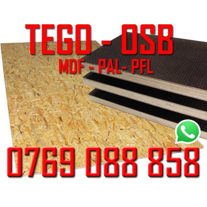 Tego, OSB, Pal, MDF, PFL, Materiale Constructii, Cofraje - Giurgiu Giurgiu • OLX.ro