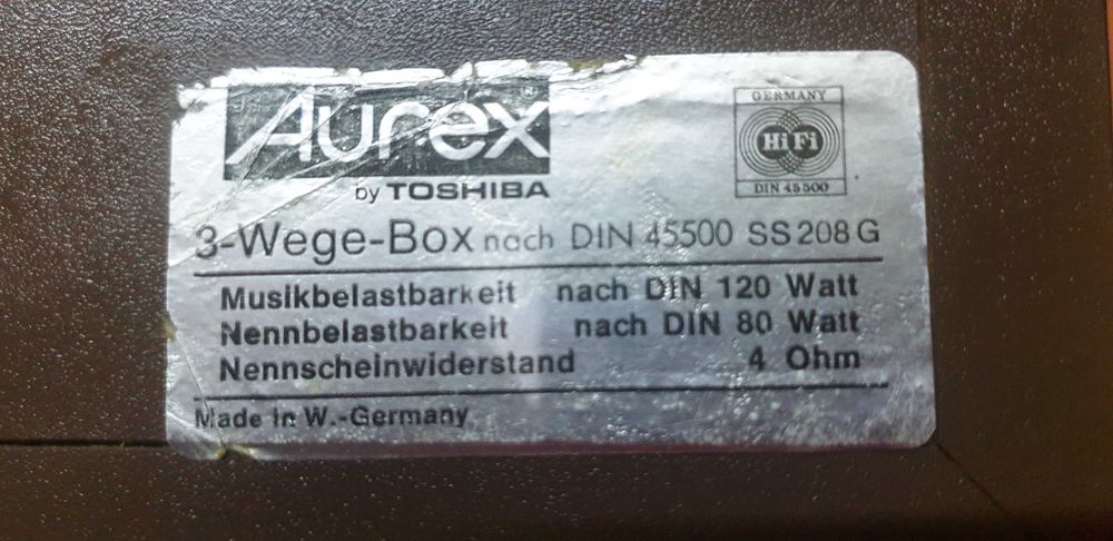 Boxe Aurex by Toshiba SS-208G putere 80-120W pe 4 Ohm Ploiesti • OLX.ro
