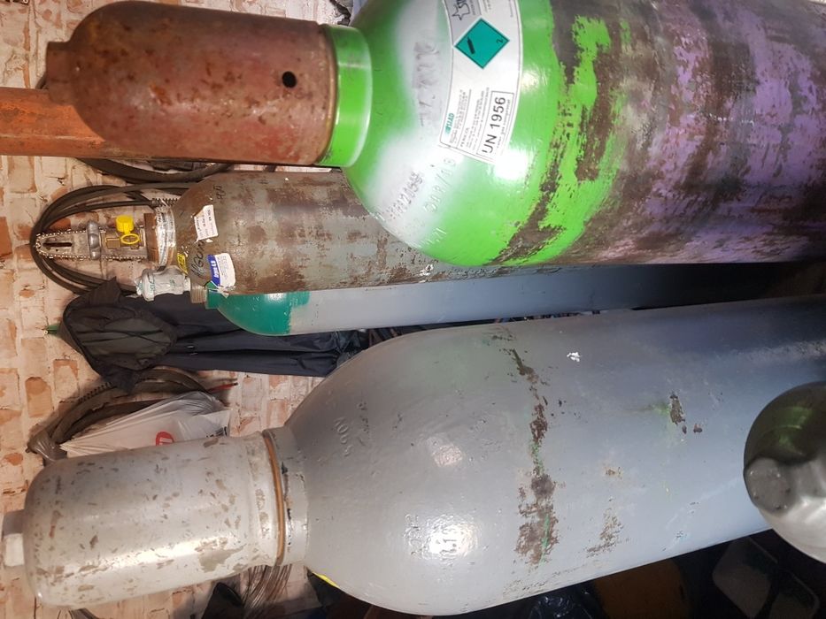 Tub corgon 20 litri aparat sudura butelie gaze tehnice argon co2 mic ...