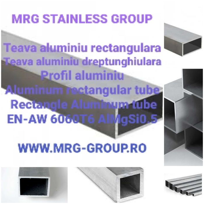 Teava aluminiu patrata 50x50 Profil bara tabla dural alama cupru inox ...