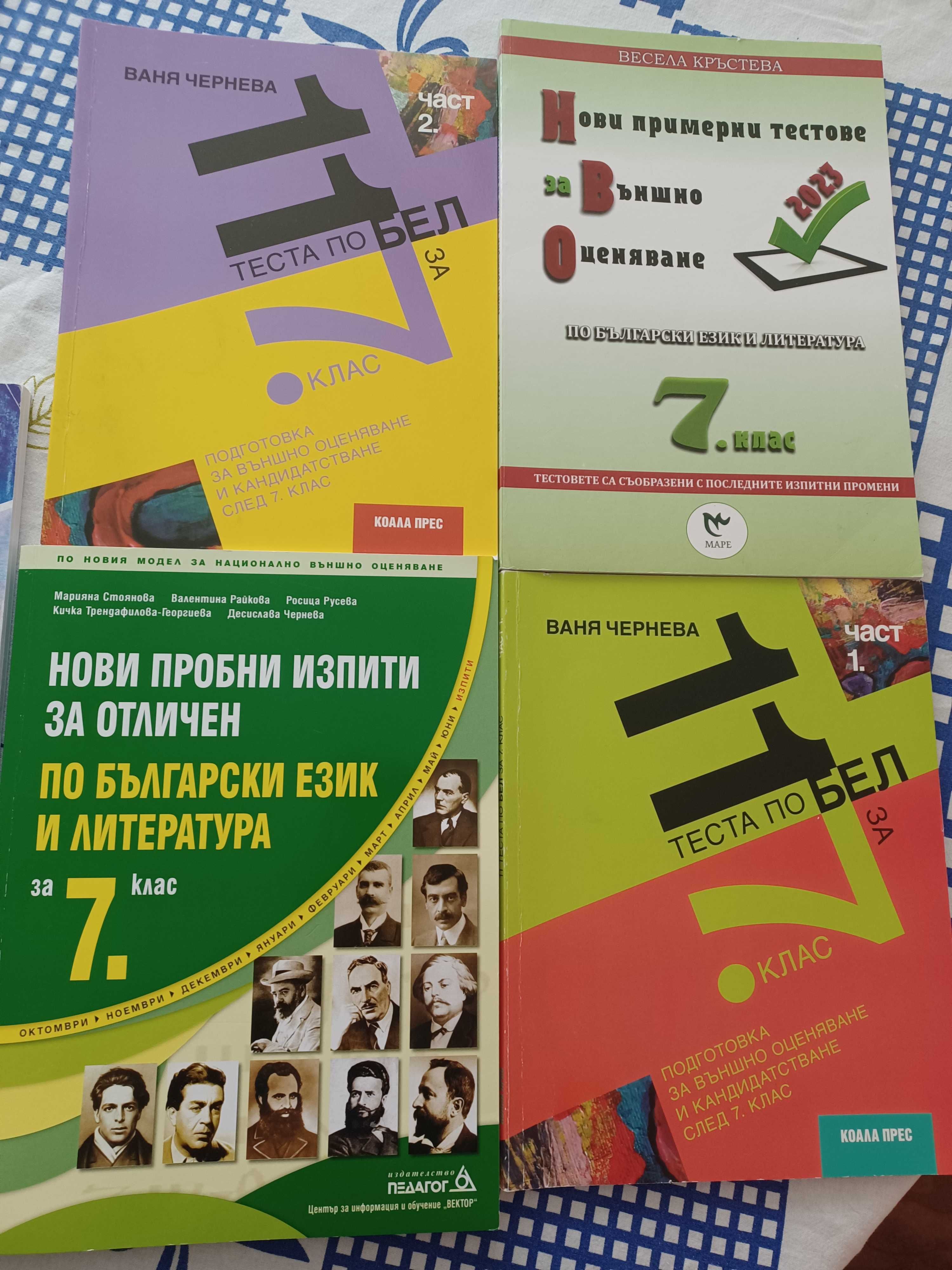 Тестове и помагала по български език и литература за 7 клас гр Пловдив