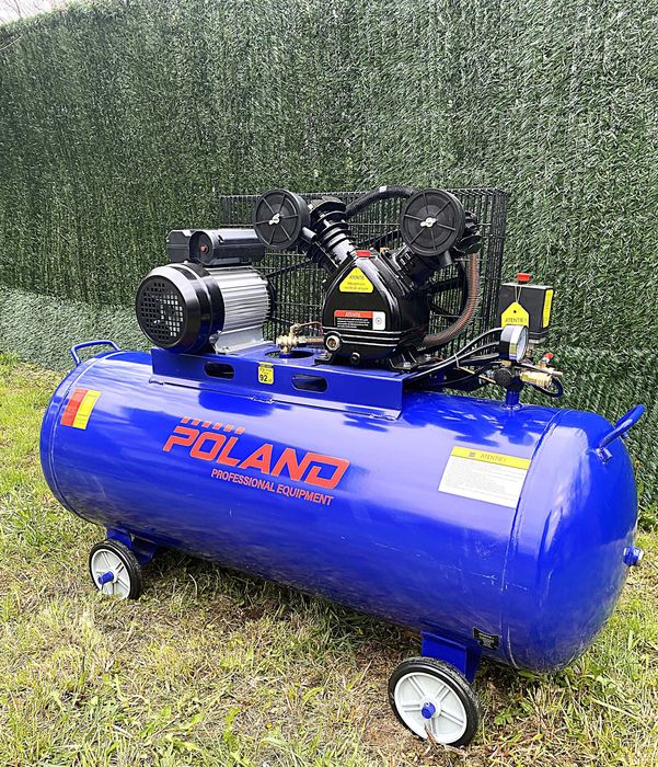 Compresor 100L Poland, 3CP, 2 Pistoane V, Profesional Oradea • OLX.ro