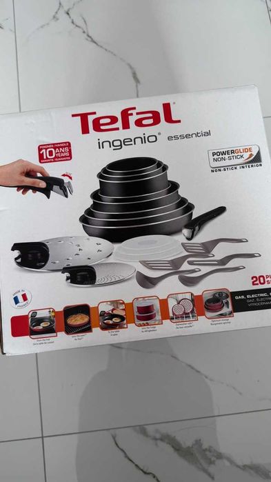 Set cratite, oale, manere TEFAL Ingenio Essential, 20 piese, NOU ...